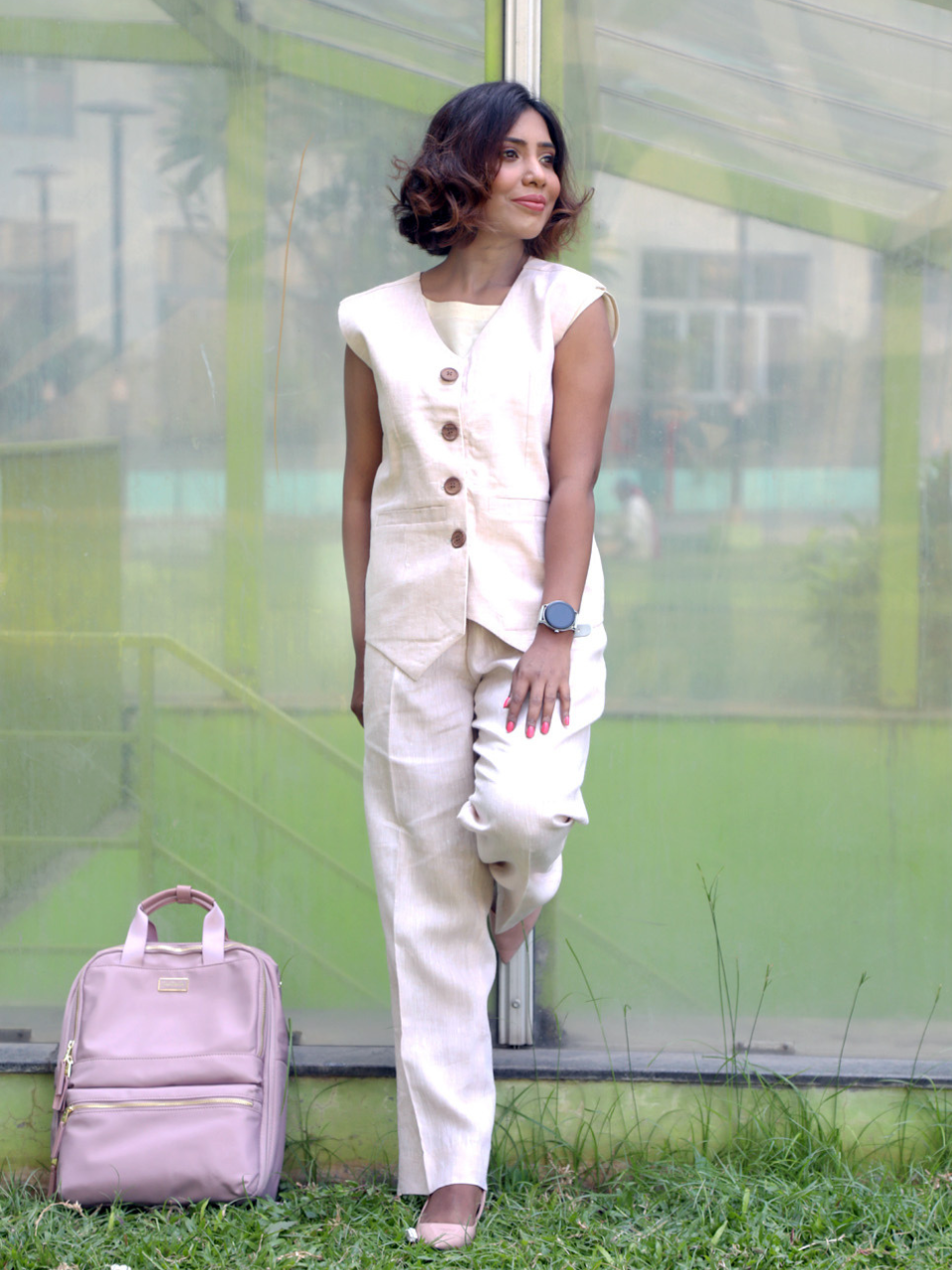 Gentle Beige Pure Linen Co-ord Set – LUSH LAYERS