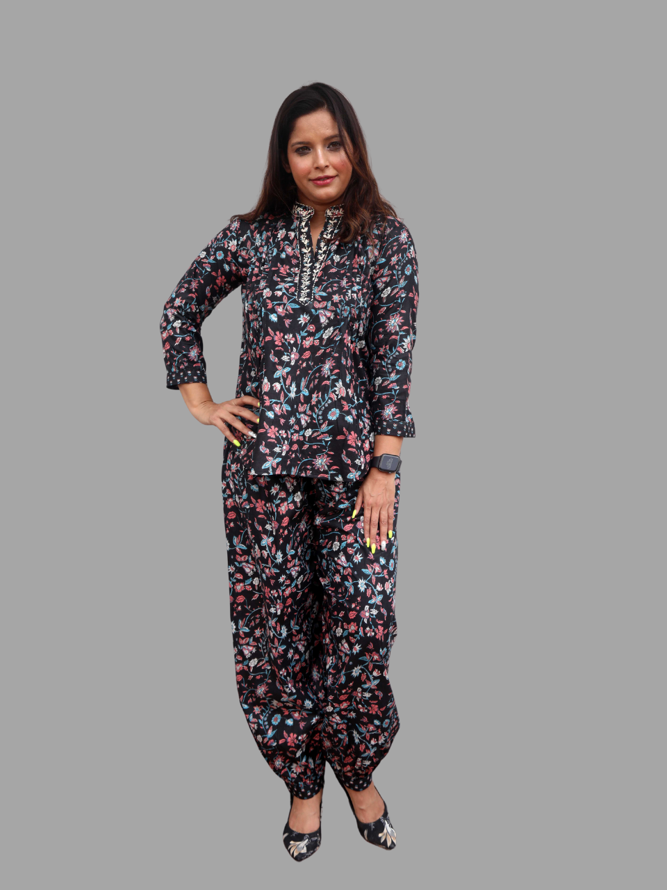 Embroidered Black Co-ord Set – LUSH LAYERS