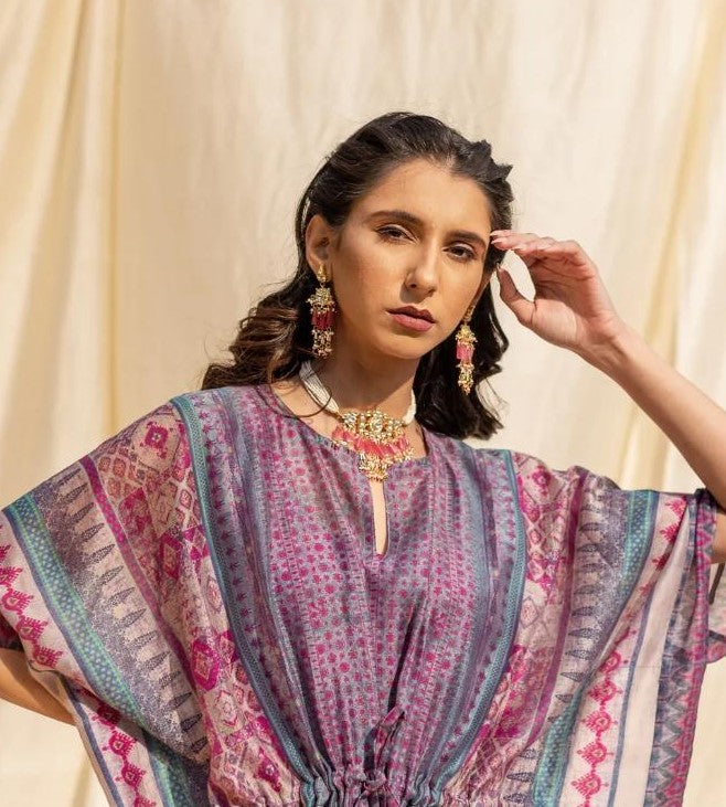 Blue Purple Adeline Kaftan – LUSH LAYERS