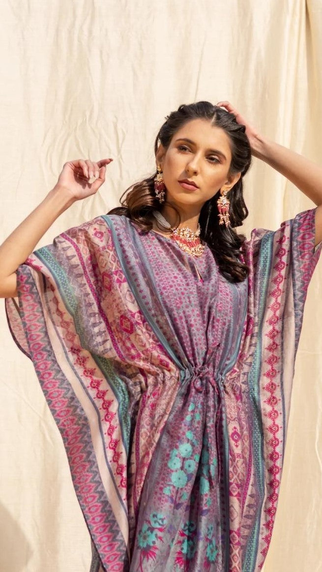 Blue Purple Adeline Kaftan – LUSH LAYERS